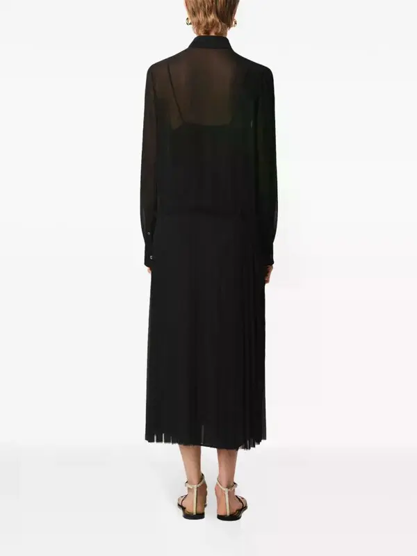 AMI Paris Pleated Maxi Dress