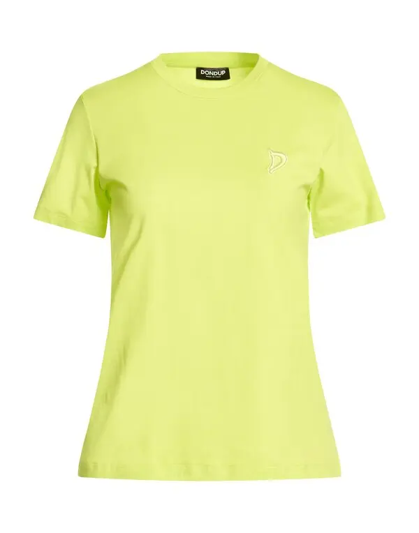 DONDUP Cotton Crewneck T-shirt With Embroidered Logo - Green
