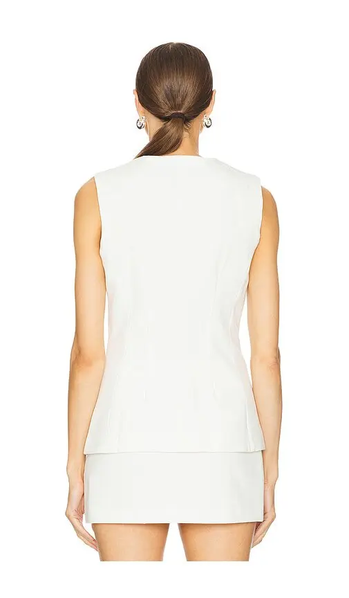 AEXAE Twill Vest Button Top