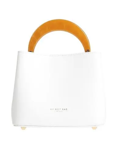 MY BEST BAG FIRENZE Leather Handbag With Detachable Shoulder Strap - White