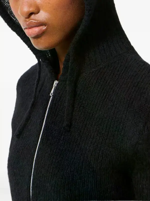 Our Legacy Fine-knit Zip-up Hoodie - Black