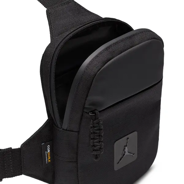 JORDAN Logo Embossed Hip Bag - Black