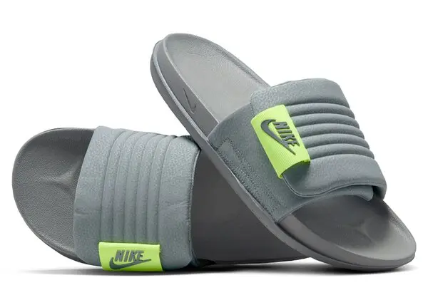 Nike Offcourt Adjust Slide - Cool Grey/volt