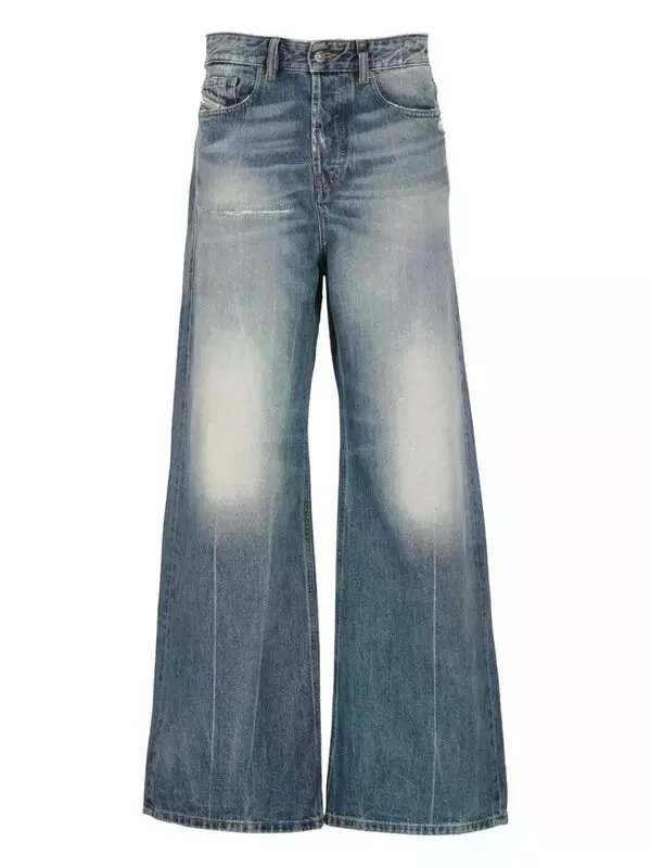 DIESEL® Washed Wide Leg Jeans - Blue