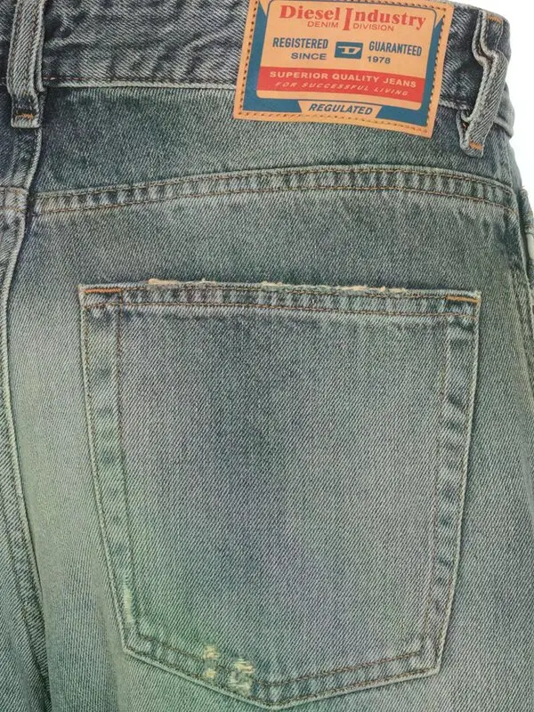 DIESEL® Washed Wide Leg Jeans - Blue