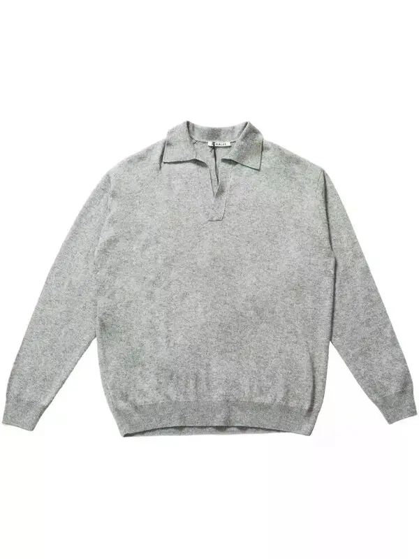 Auralee Fine-knit Polo-collar Sweater
