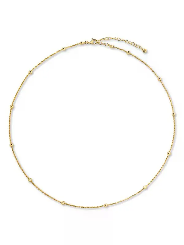 Monica Vinader Beaded Rope Chain Necklace - Gold