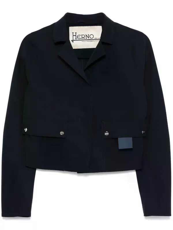 Herno Cropped Jacket - Blue