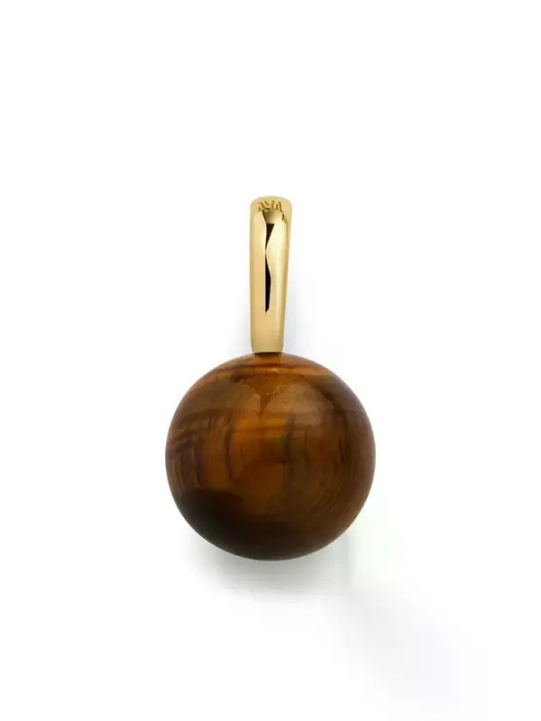Monica Vinader Round Tiger's Eye Pendant - Gold