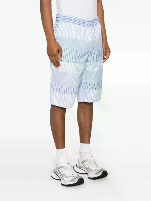 Comme Des Garçons Striped Layered Shorts