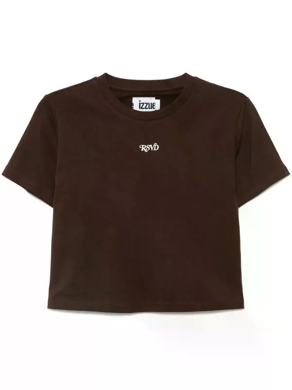 Izzue Embroidered T-shirt - Brown