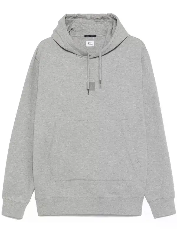 C.P. COMPANY Logo-patch Hoodie - Grey