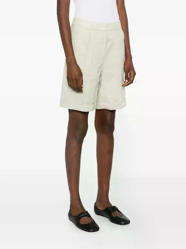 Peserico Linen Shorts - Green