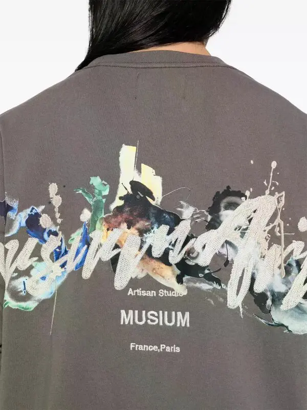 MUSIUM DIV. Logo-embroidered T-shirt