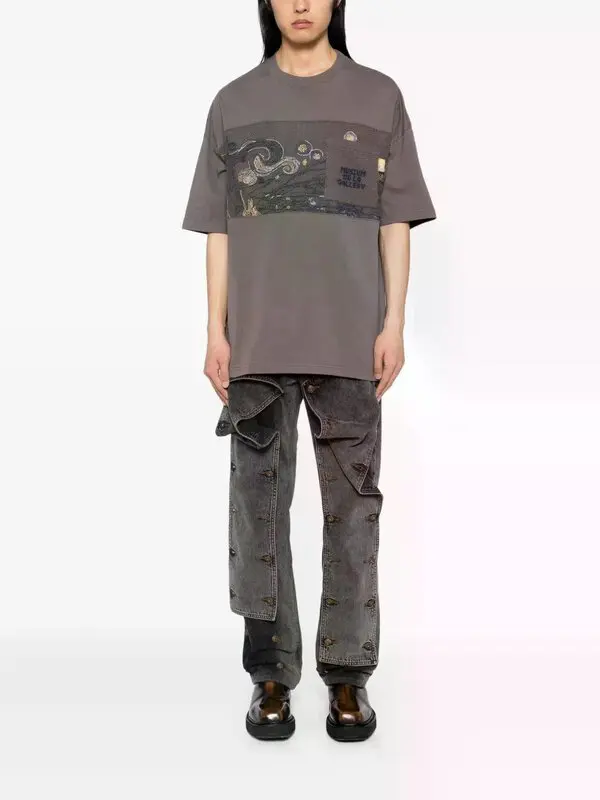 MUSIUM DIV. Logo-embroidered T-shirt