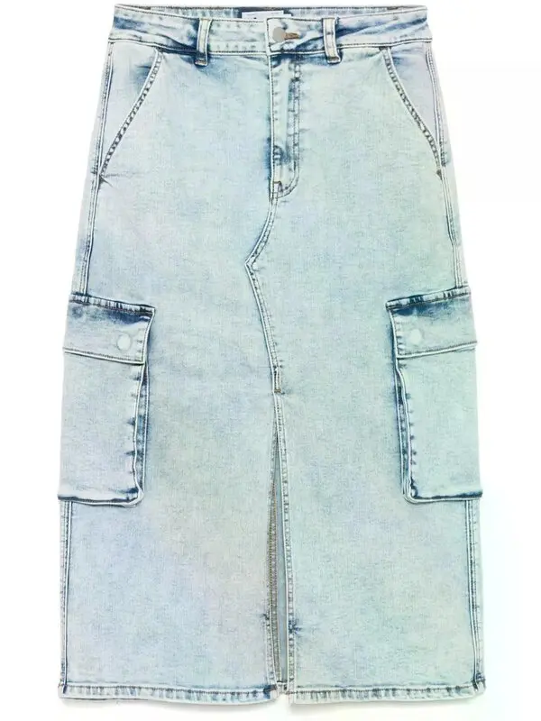 Izzue Denim Cargo Skirt - Blue