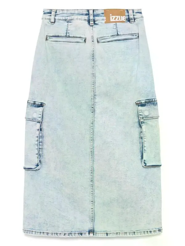 Izzue Denim Cargo Skirt - Blue