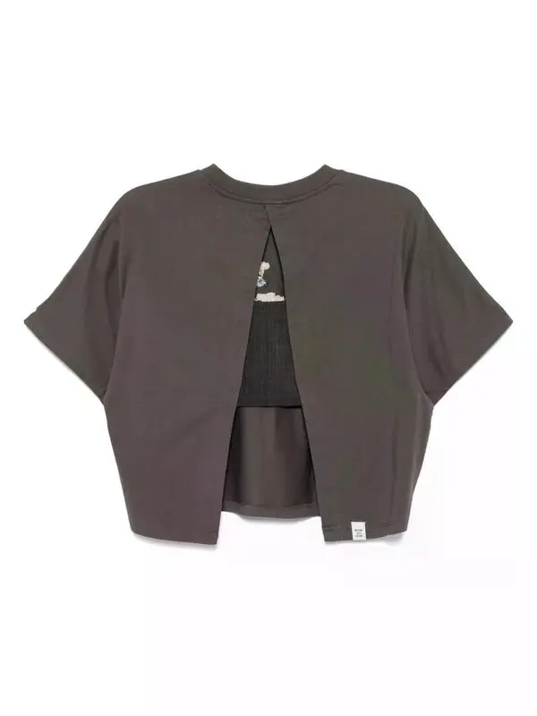 MUSIUM DIV. Bead-embellished T-shirt - Grey