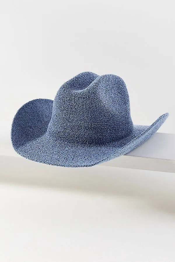 Anthropologie Nubby Cowboy Rancher Hat - Dark Denim