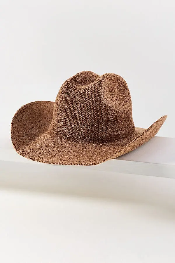 Anthropologie Nubby Cowboy Rancher Hat - Honey