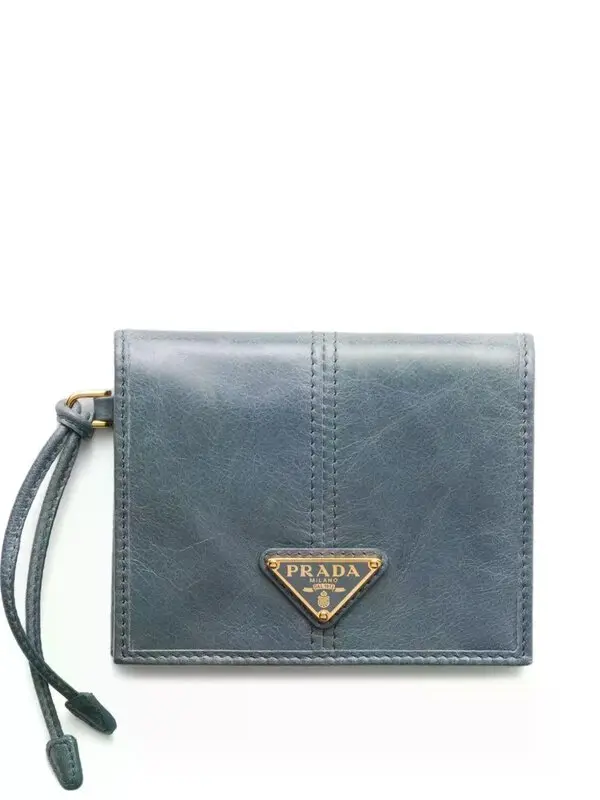 Prada Small Leather Wallet - Blue
