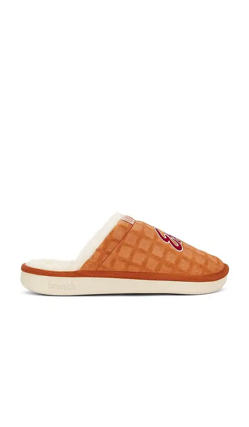 BRUNCH Essential Eggo Suede And Sheep Fur Slippers - Syrup