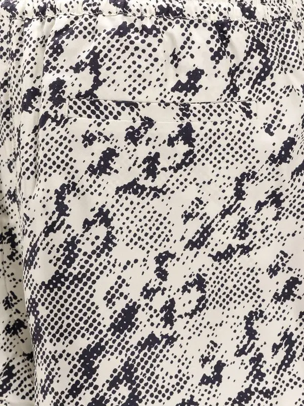Tory Burch Silk Pixelated Logo Shorts