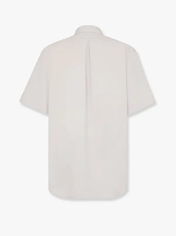 Fendi Oxford Shirt With Crest Embroidery - White