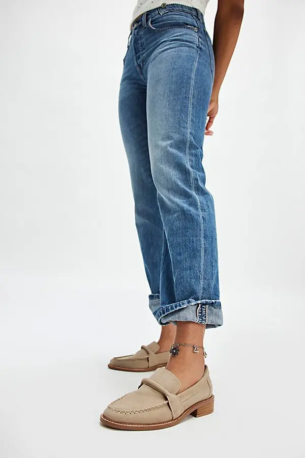 Free People Bedford Loafers - Oiled Silt Suede