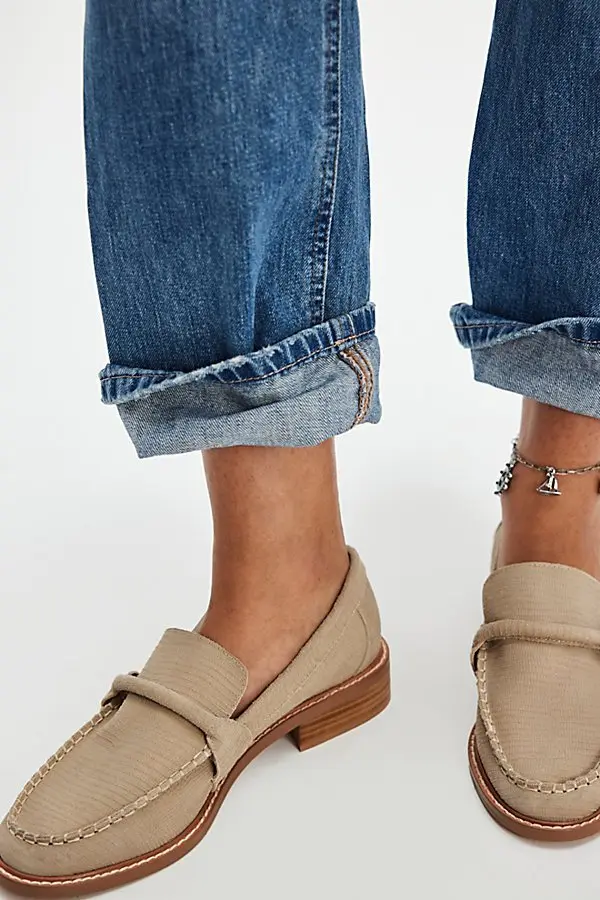 Free People Bedford Loafers - Oiled Silt Suede