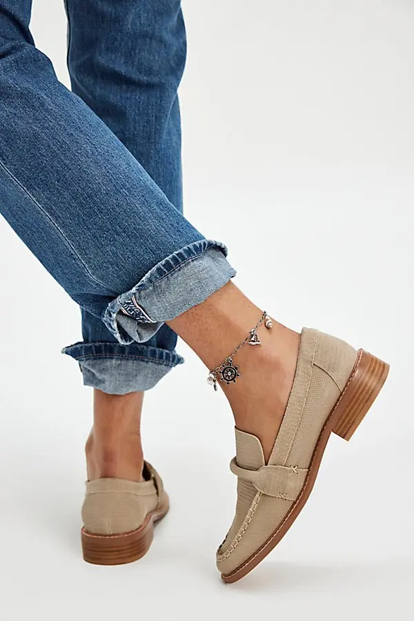 Free People Bedford Loafers - Oiled Silt Suede