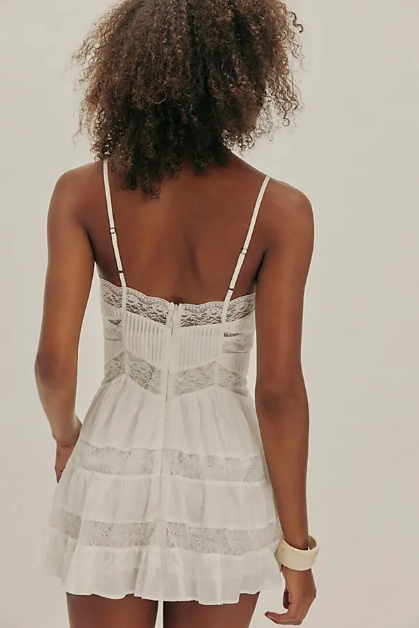 knee length dresses for ladies Free People Pearl Lace Mini Dress – Dales Clothing for Men and Women main image 0
