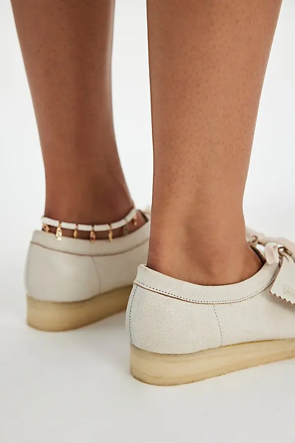 Clarks Leather Wallabees - White Leather