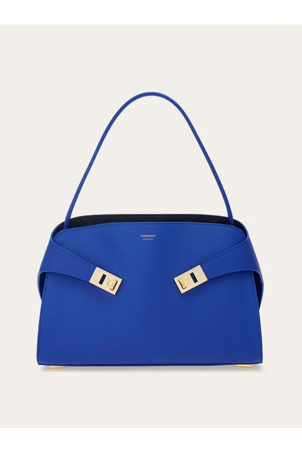 FERRAGAMO Hug Soft Bicolor Shoulder Bag M