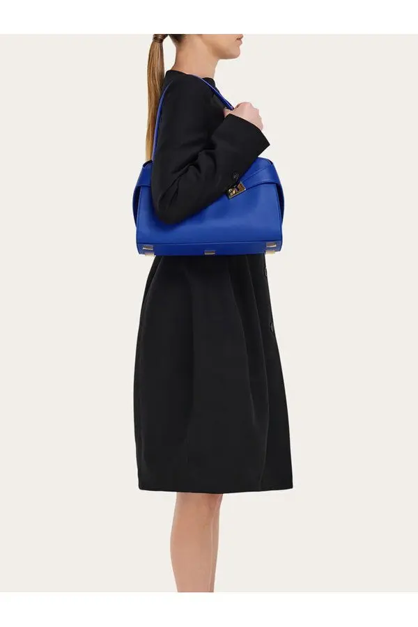 FERRAGAMO Hug Soft Bicolor Shoulder Bag M