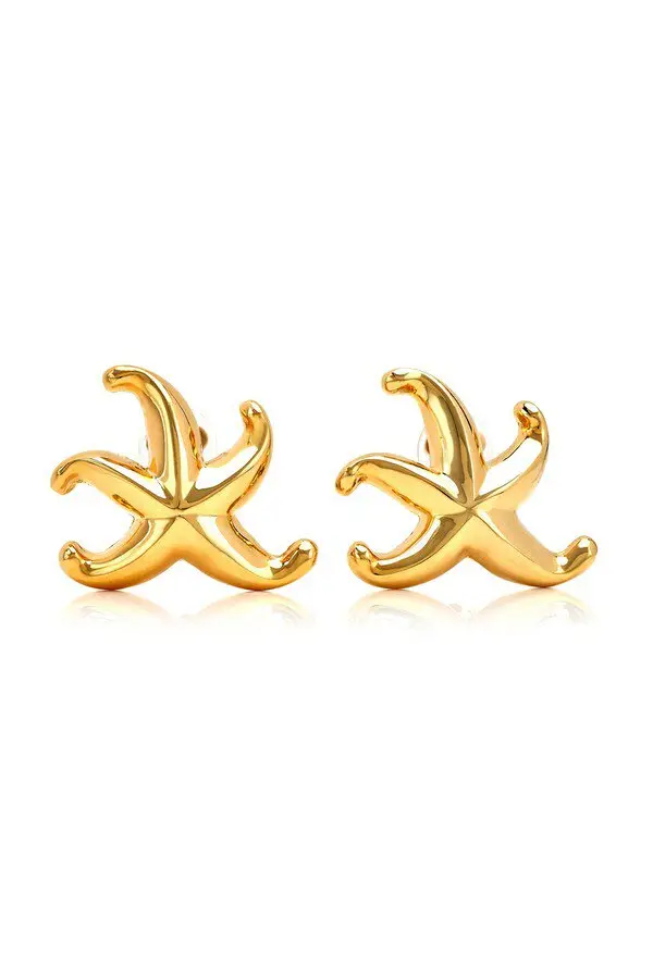 KENNETH JAY LANE Starfish Clip-on Earrings - Gold