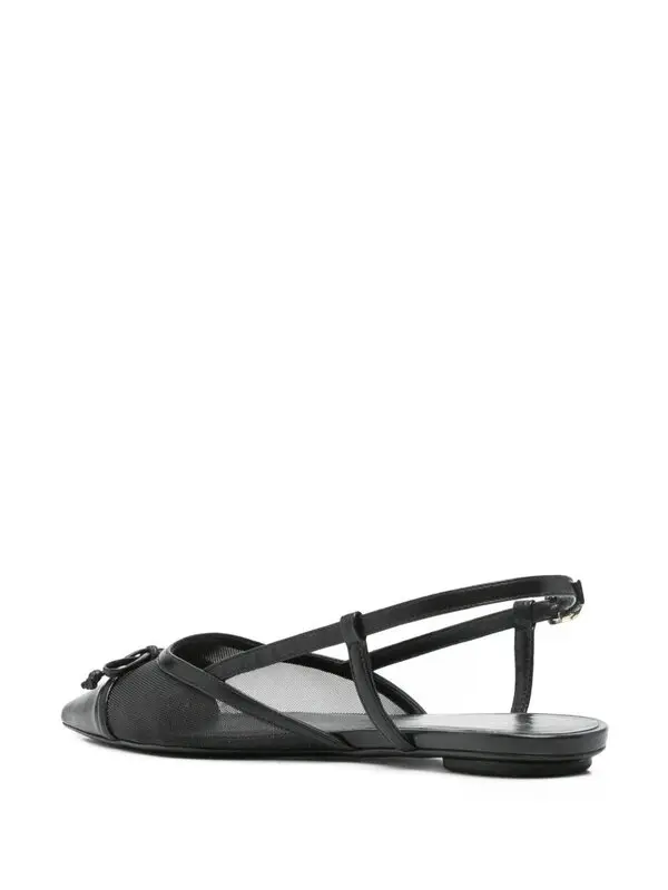 STUART WEITZMAN Mesh-panel Ballerinas - Black