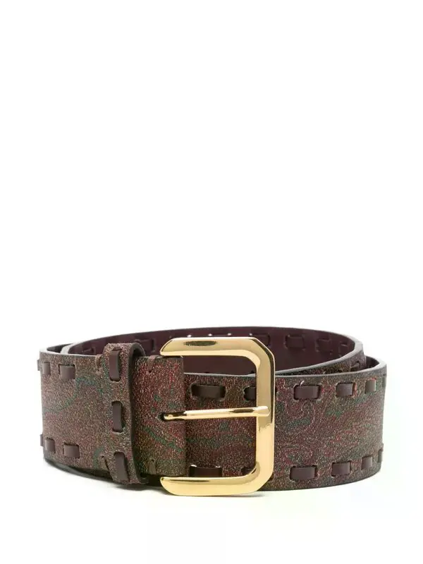 Etro Paisley-jacquard Belt - Red