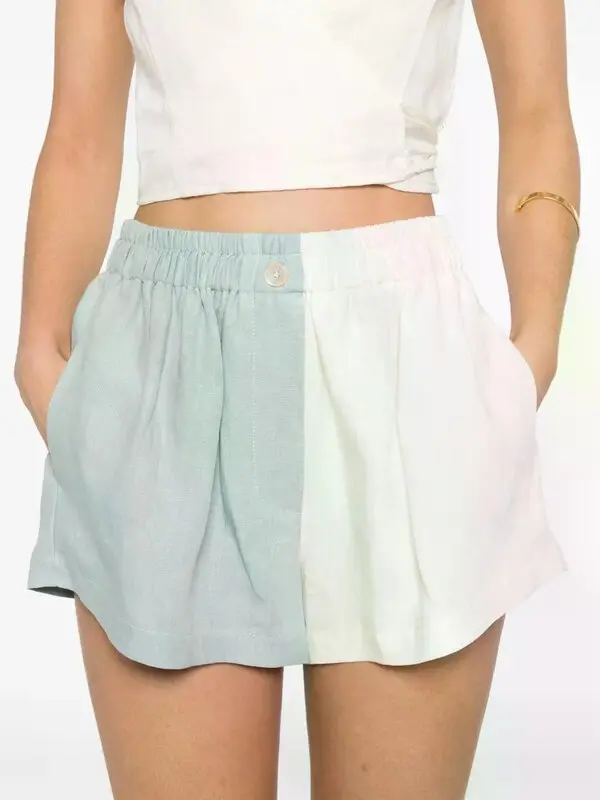 FORTE_FORTE Colour-block Shorts - Neutrals