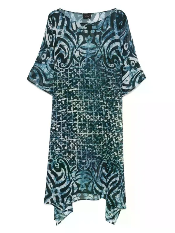 John Richmond Printed Beach Dress - Blue