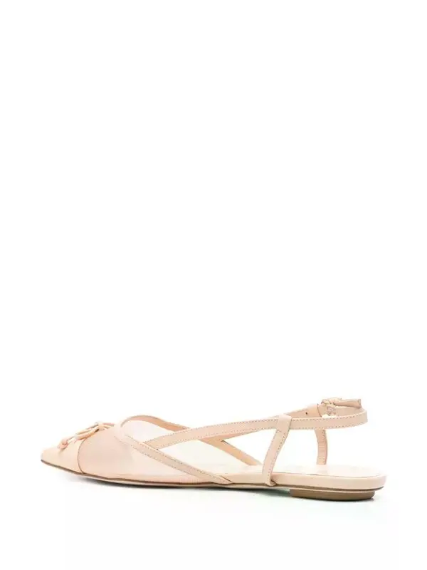 STUART WEITZMAN Mesh-panel Ballet Flats - Neutrals