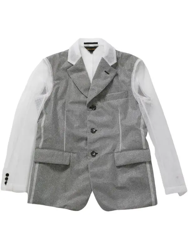 Comme Des Garçons Transparent-paneling Blazer - Black