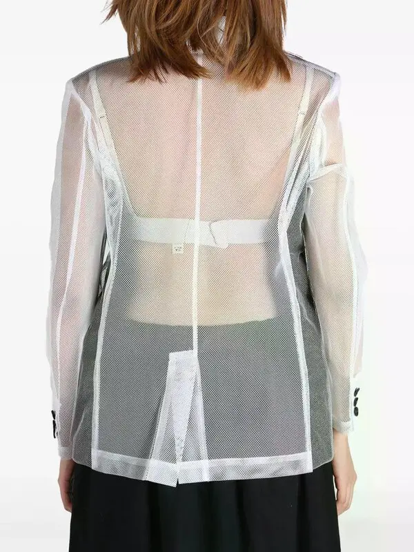 Comme Des Garçons Transparent-paneling Blazer - Black