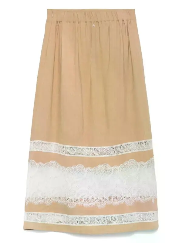 Lorena Antoniazzi Lace-trimmed Midi Shirt - Neutrals