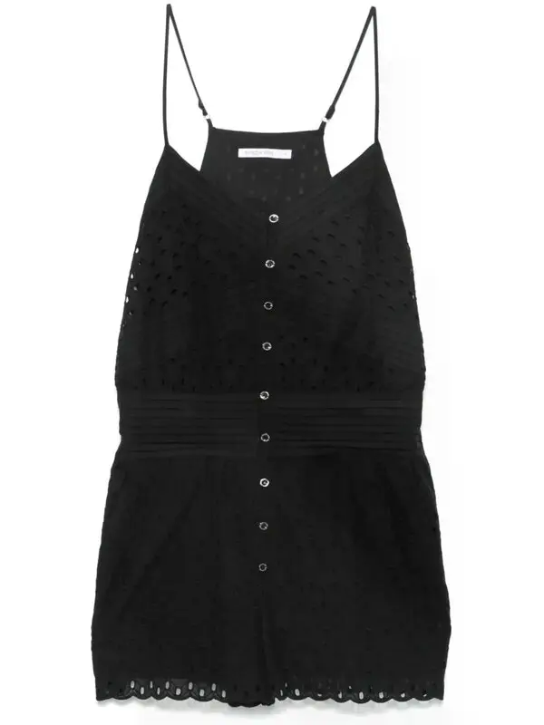 Patrizia Pepe Broderie-anglaise Jumpsuit - Black