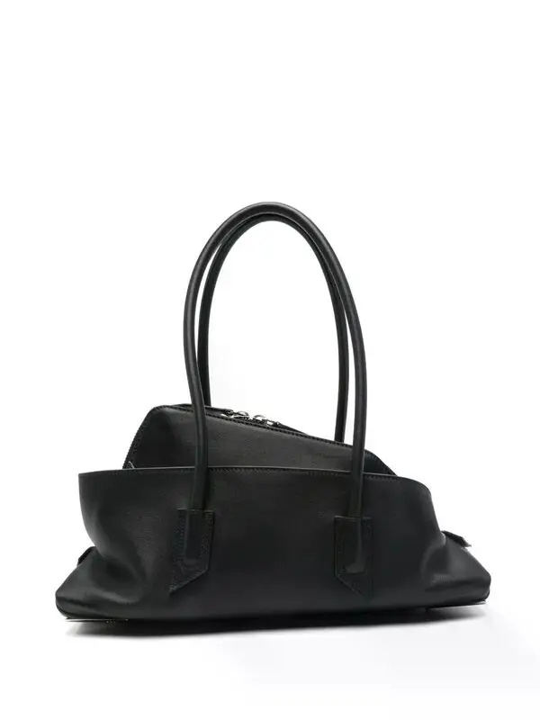 Attico Small La Passaggiata Leather Tote Bag - Black