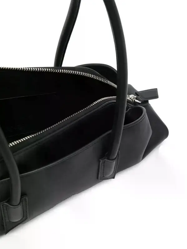 Attico Small La Passaggiata Leather Tote Bag - Black
