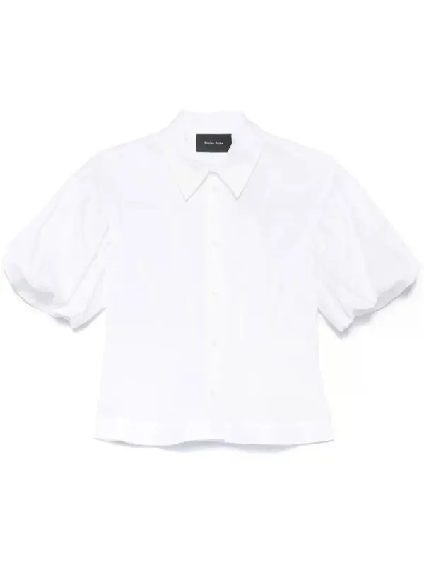 Simone Rocha Short Puff Sleeves Shirt - White