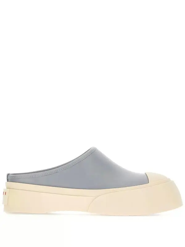 Marni Leather Flat Mules - Blue