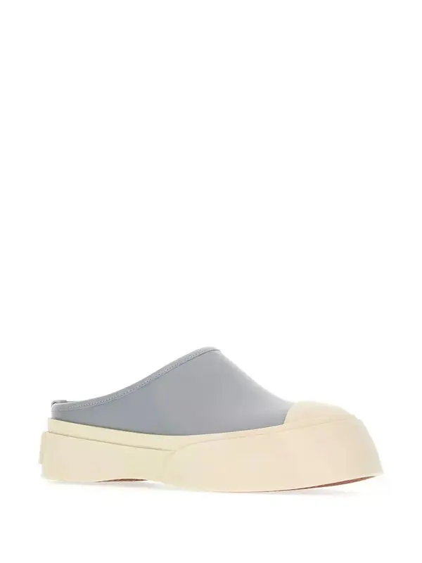 Marni Leather Flat Mules - Blue